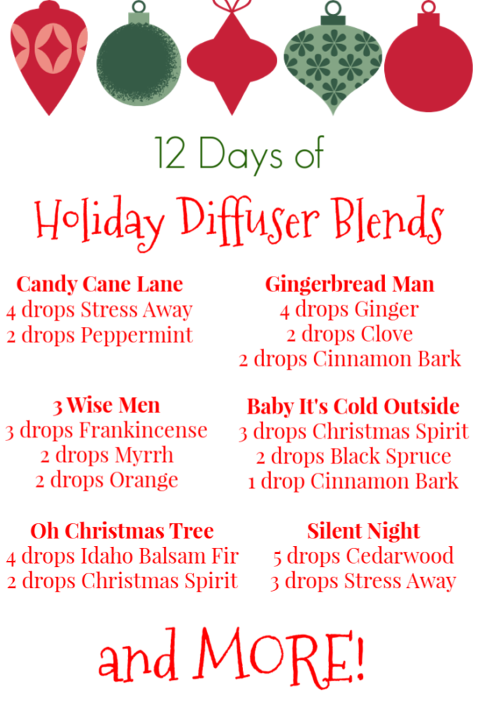 12 Days of Essential Oil Holiday Diffuser Blends - A Fit Mom's Life